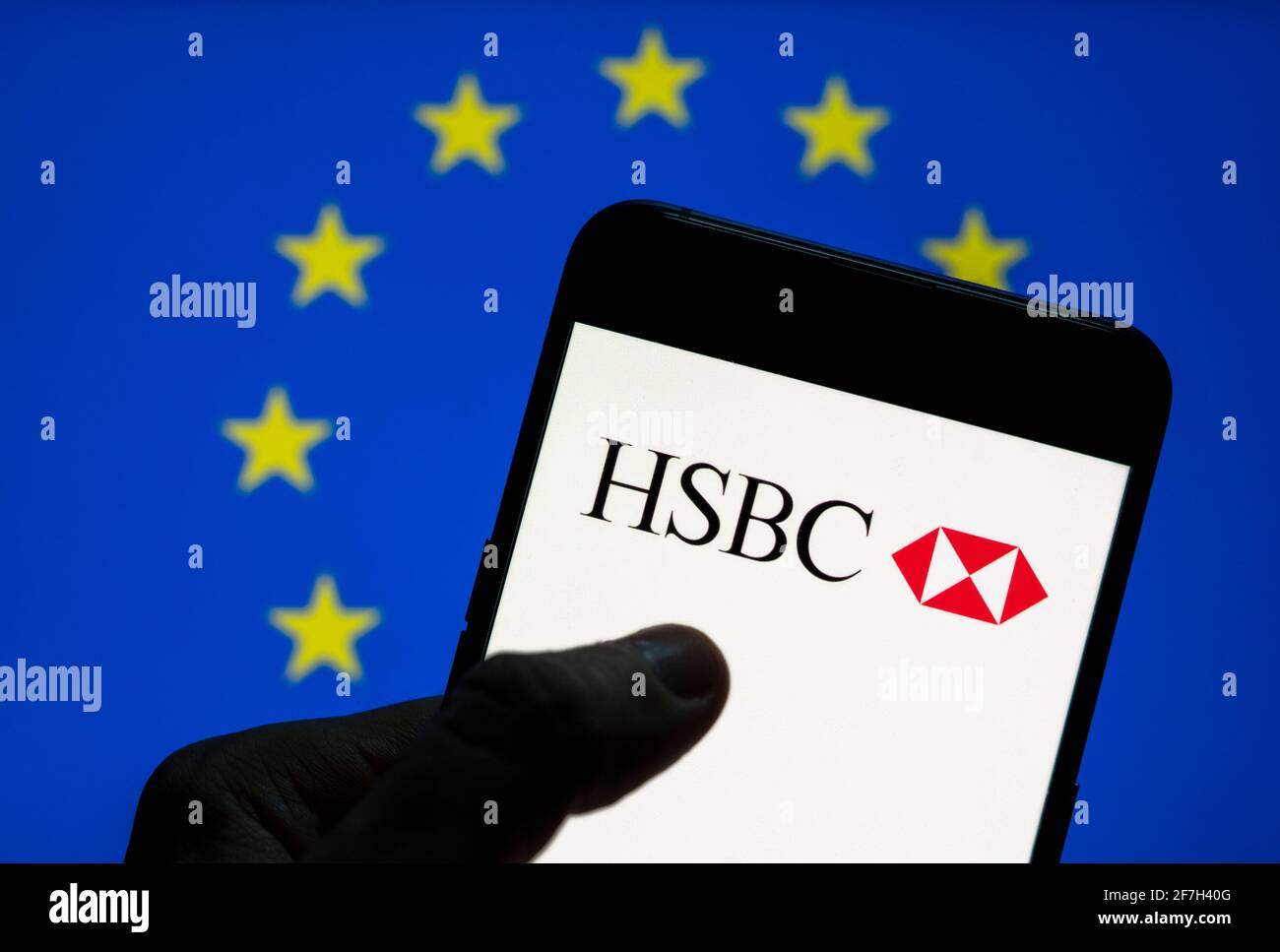 Hsbc flag with logo hi-res stock photography and images - Alamy