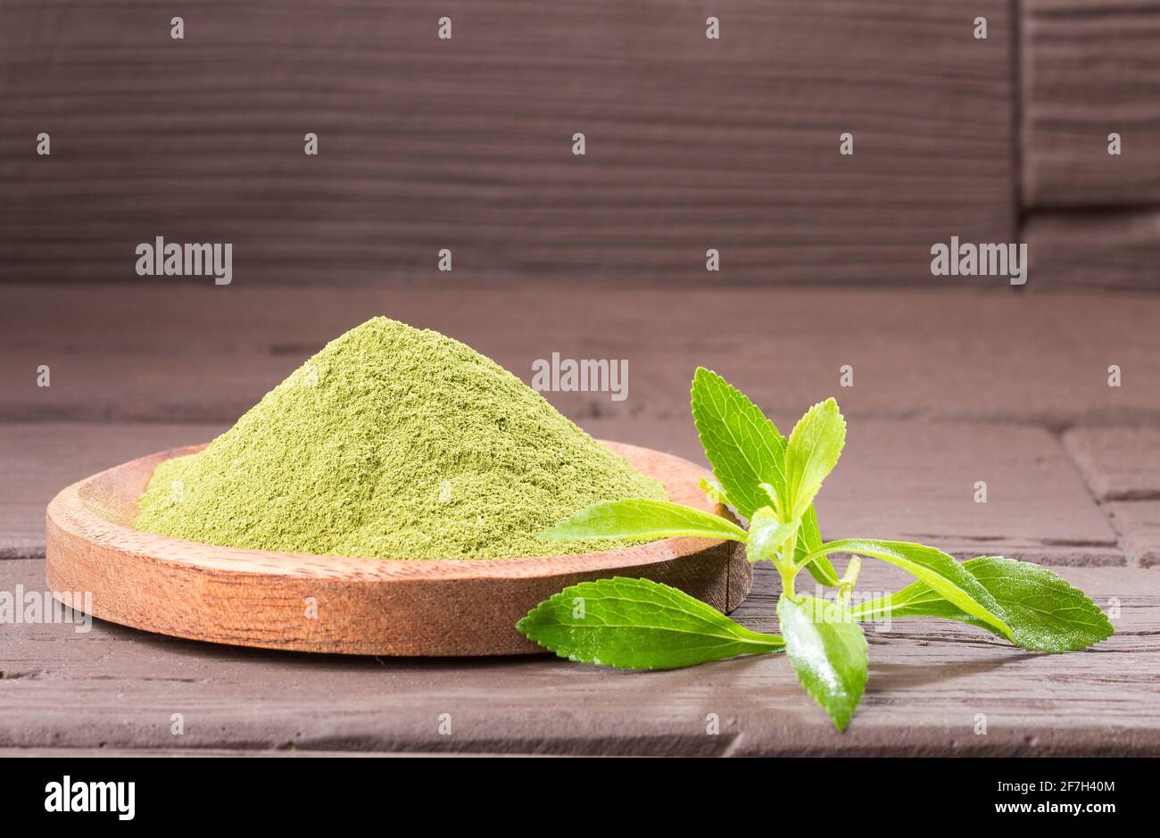 Natural sweetener in powder from stevia plant - Stevia rebaudiana Stock ...