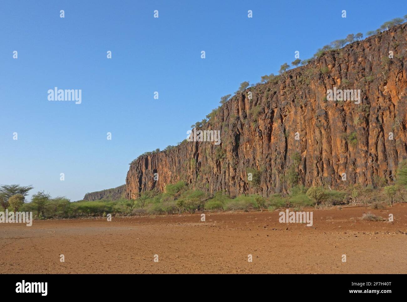 view along the escarpment near Lake Baringo Kenya November Stock Photo ...