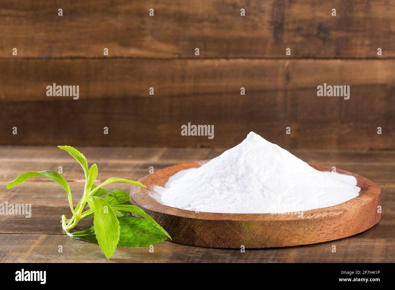 Natural sweetener in powder from stevia plant - Stevia rebaudiana ...