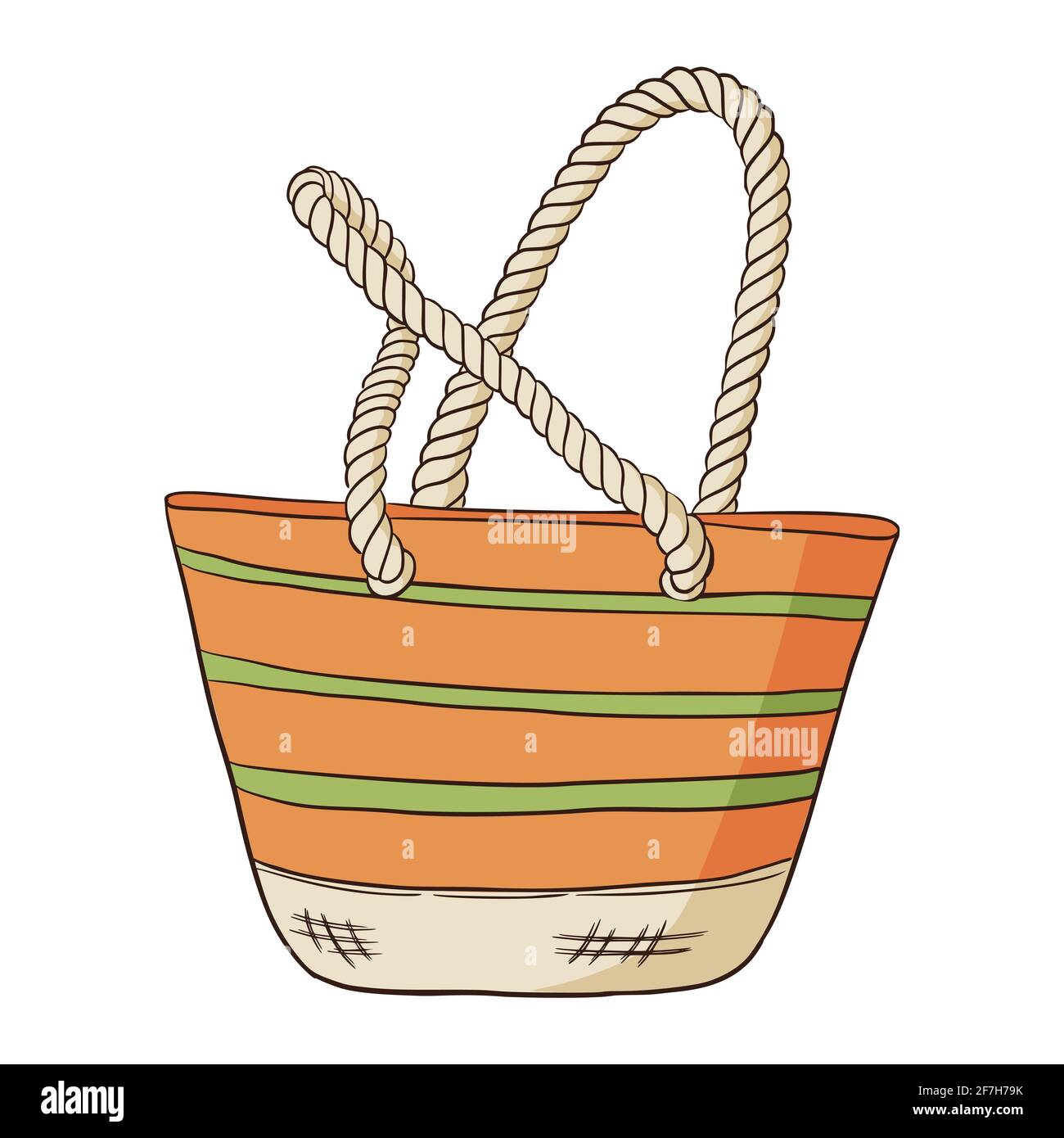 Woman summer bag beach Stock Vector Images - Alamy