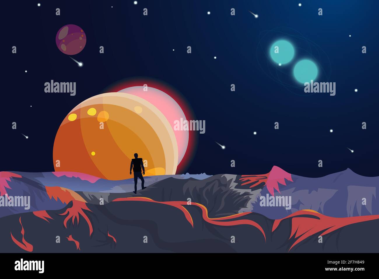 Space land Stock Vector Images - Alamy