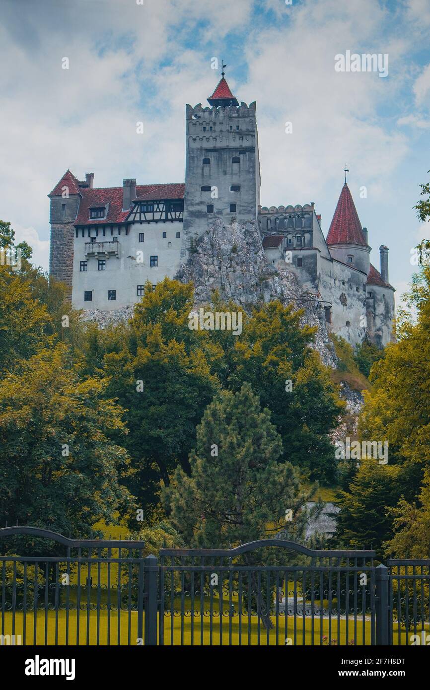 Frog view of Bran castle or famous Dracula's castle, close to Bran ...