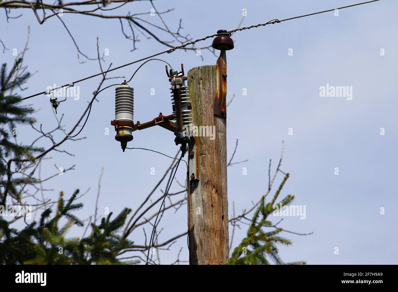 Top of a Utility Pole Stock Photo - Alamy