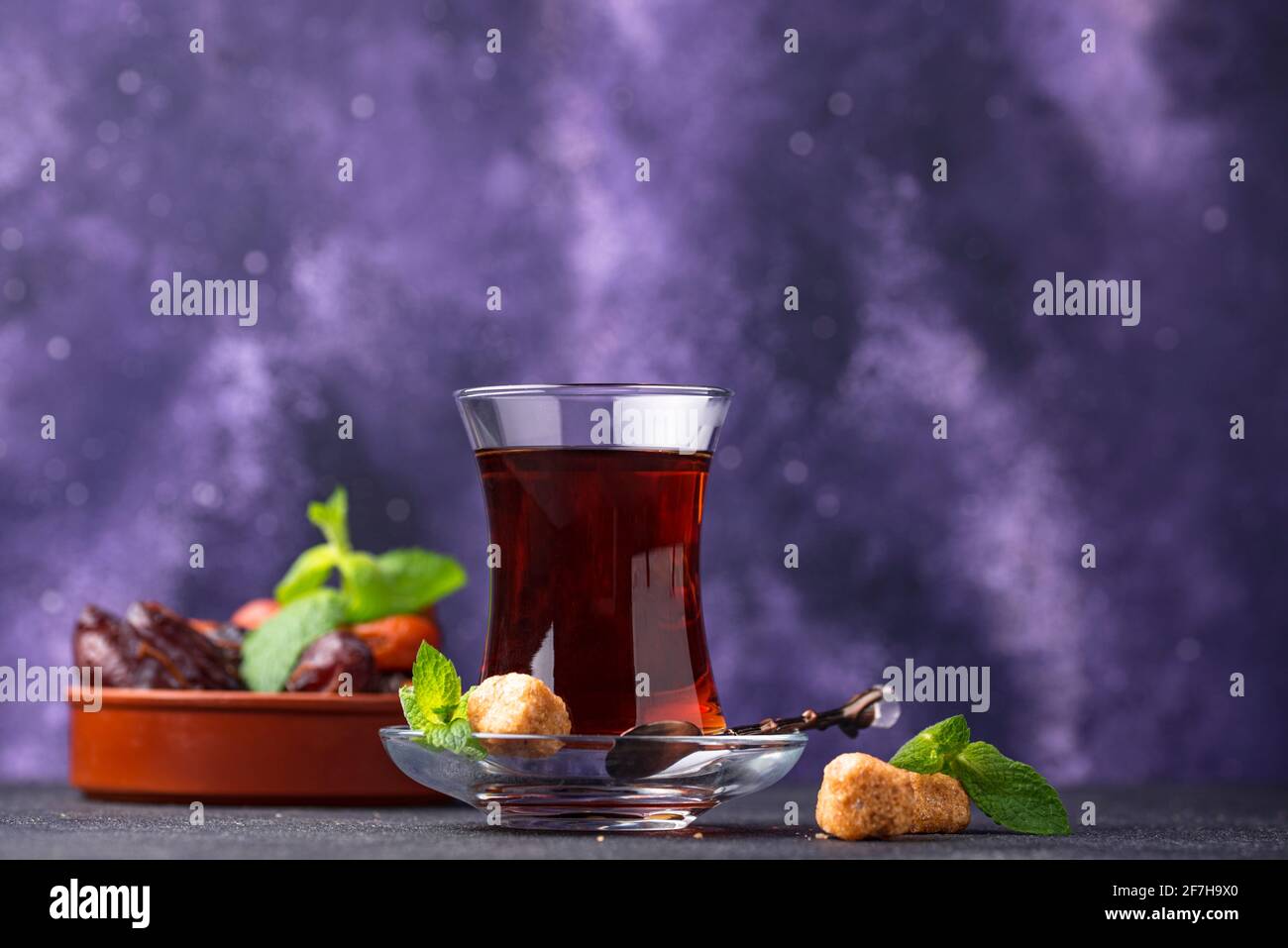 Turkish tea with dried fruits Stock Photo - Alamy