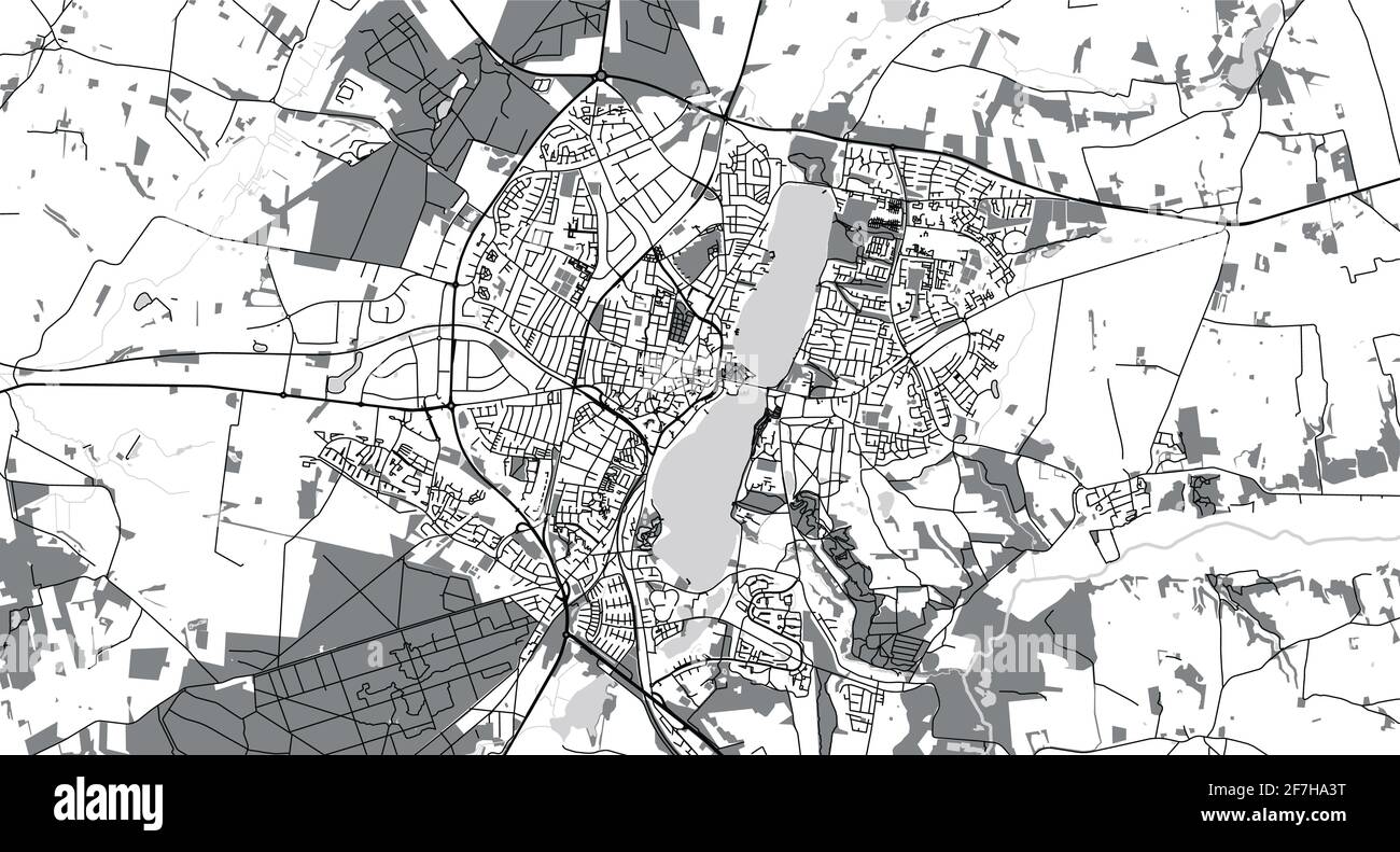 Urban vector city map of Viborg, Denmark Stock Vector Image & Art - Alamy
