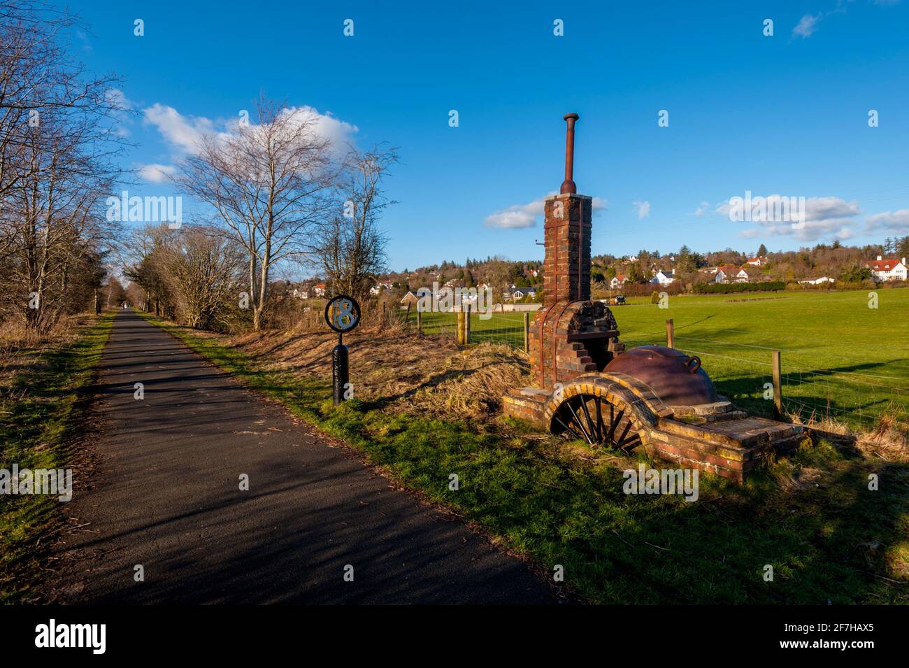 Art Instalation own the old rail line between Kilmacolm and Bridge of ...