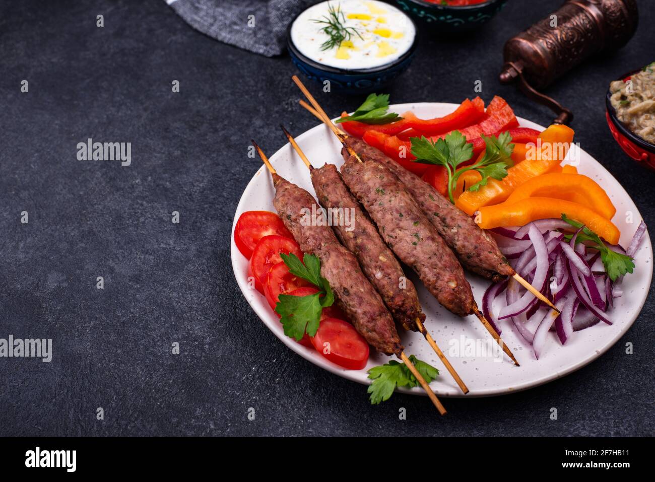 Lula kebab, Traditional Turkish or Caucasian dish Stock Photo - Alamy
