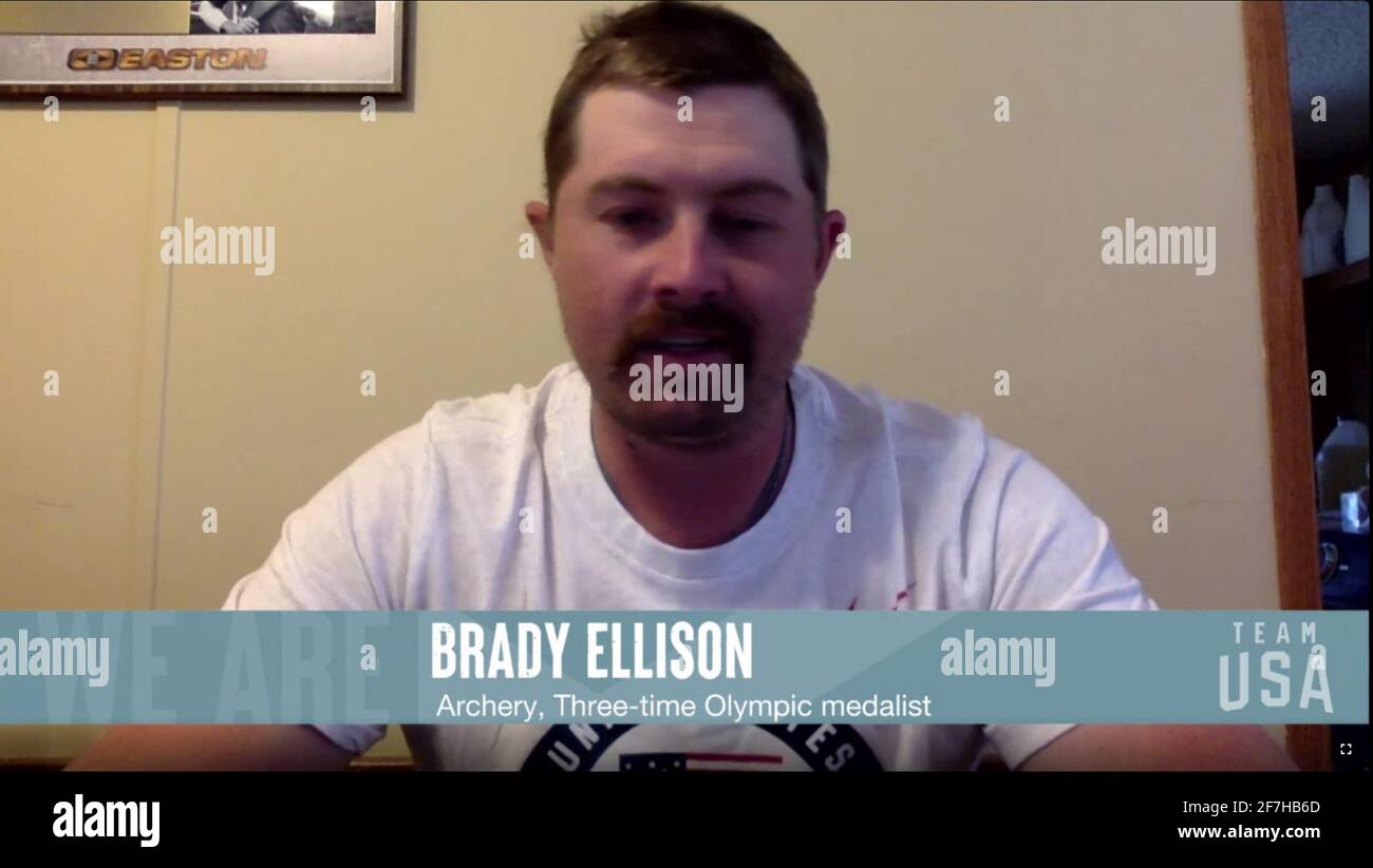 USA. 07th Apr, 2021. Brady Ellison, Archery, Three-time Olympian, Three ...
