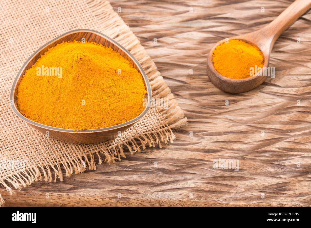 Organic turmeric powder - Curcuma longa. Top view Stock Photo - Alamy