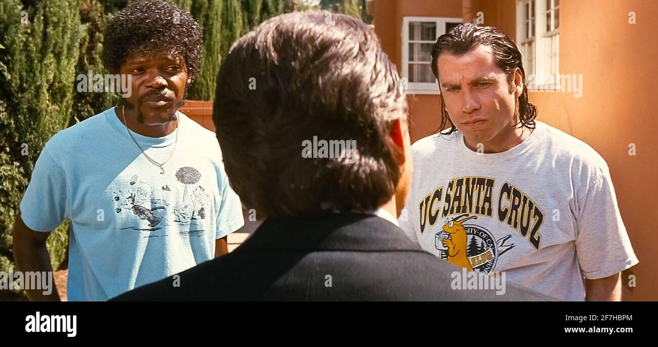 USA. Harvey Keitel , Samuel L. Jackson and John Travolta in a scene ...