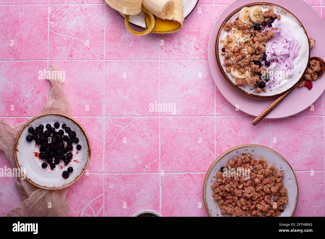 Pink yogurt background hi-res stock photography and images - Alamy