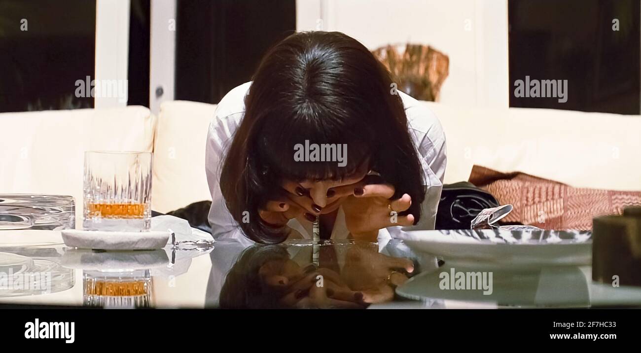 USA. Uma Thurman in a scene from the (C)Miramax film: Pulp Fiction ...