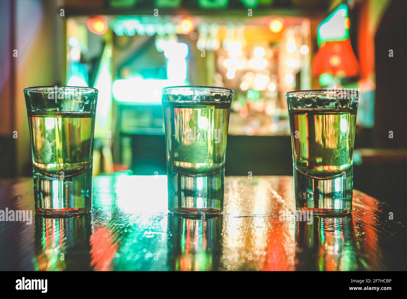 Three glasses with a cocktail in bar hi-res stock photography and ...