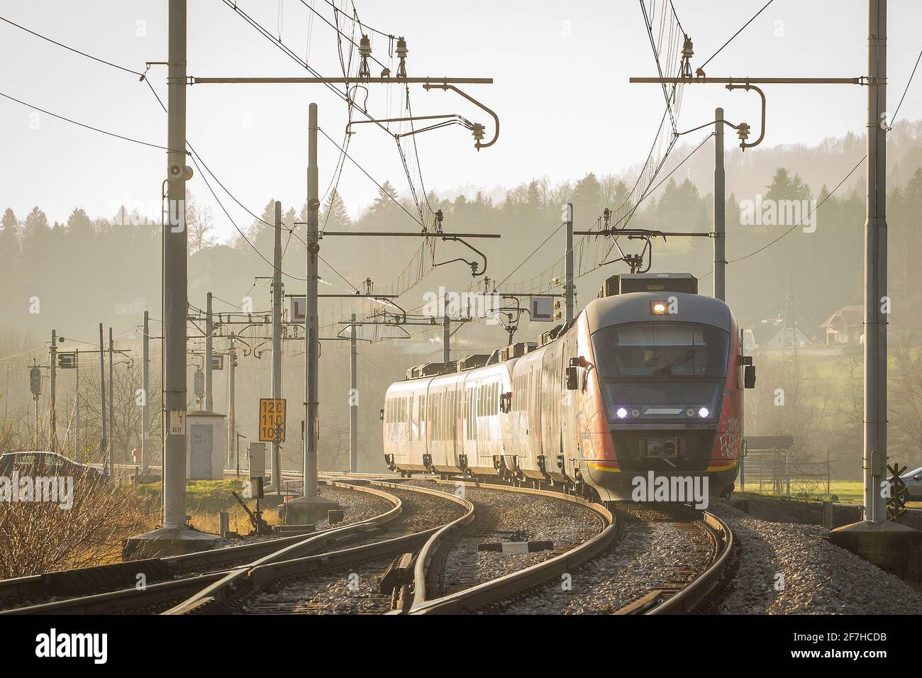 Driving towards train hi-res stock photography and images - Alamy
