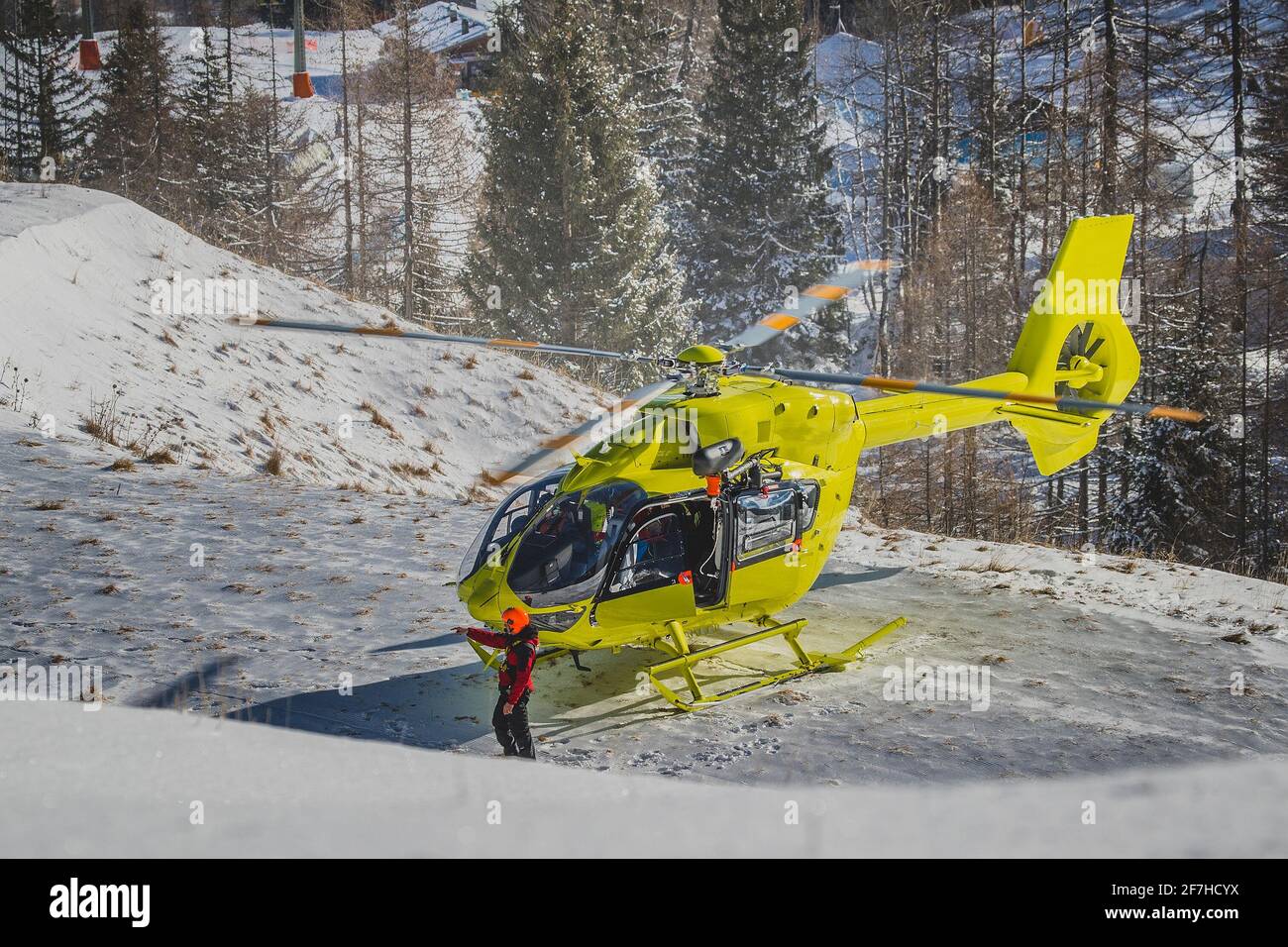 Yellow rescue helicopter hi-res stock photography and images - Alamy