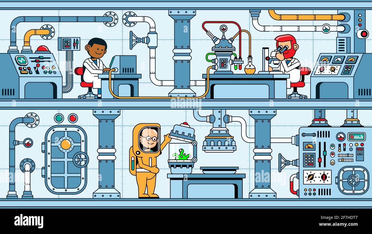 Scientists in biotechnology laboratory Stock Vector Image & Art - Alamy