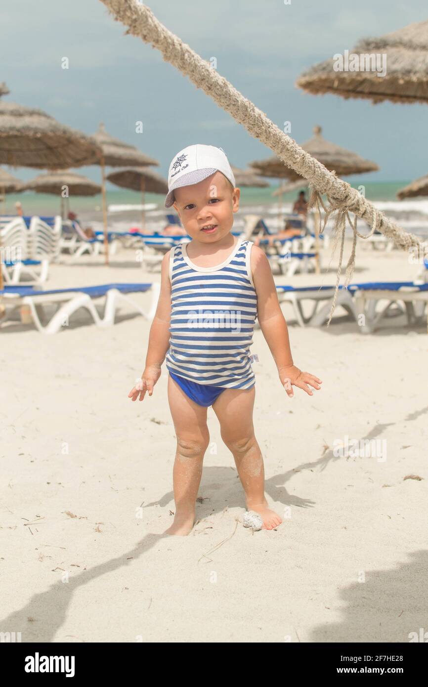 boy playing on the beach Stock Photo - Alamy