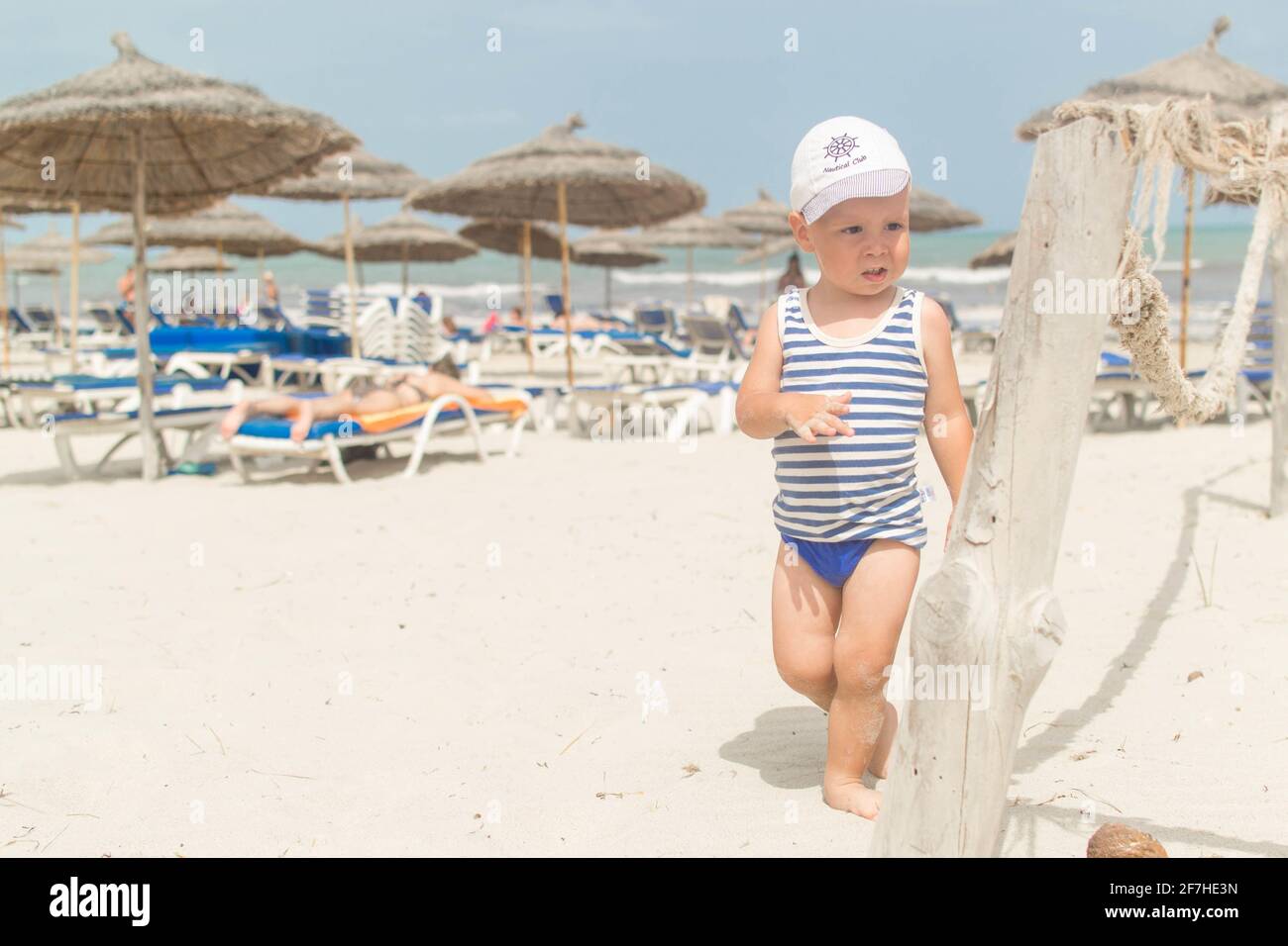 boy playing on the beach Stock Photo - Alamy