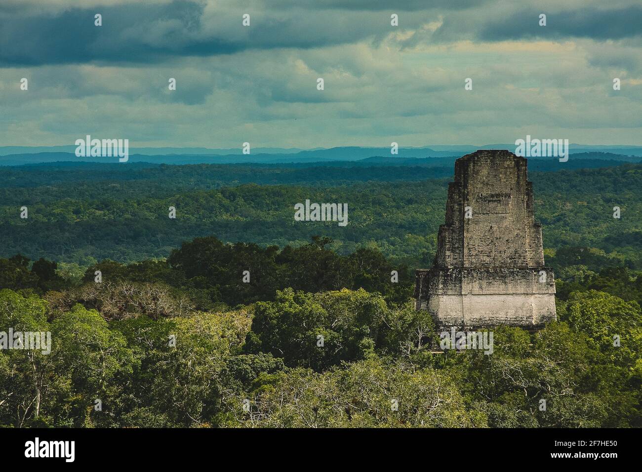 Pyramids mayan ruins tikal national hi-res stock photography and images ...