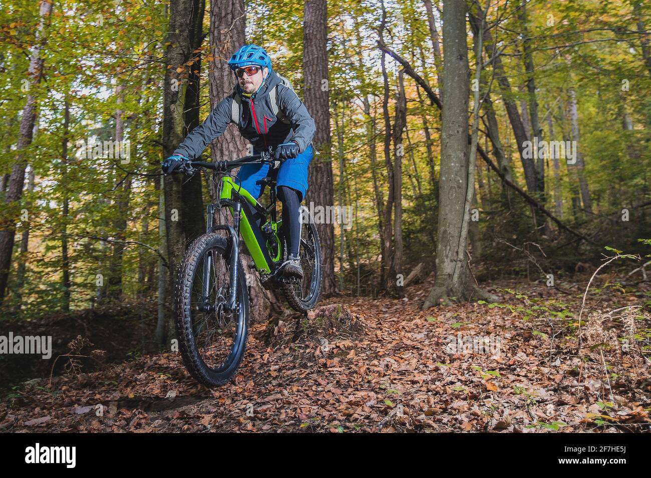 A modern e bike e mtb in the forest hi-res stock photography and images ...