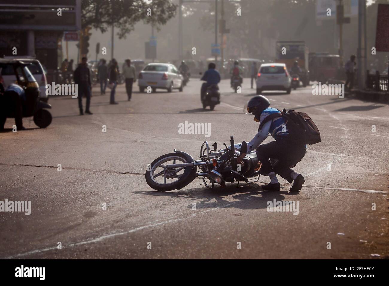 Motorcycle crash india hi-res stock photography and images - Alamy