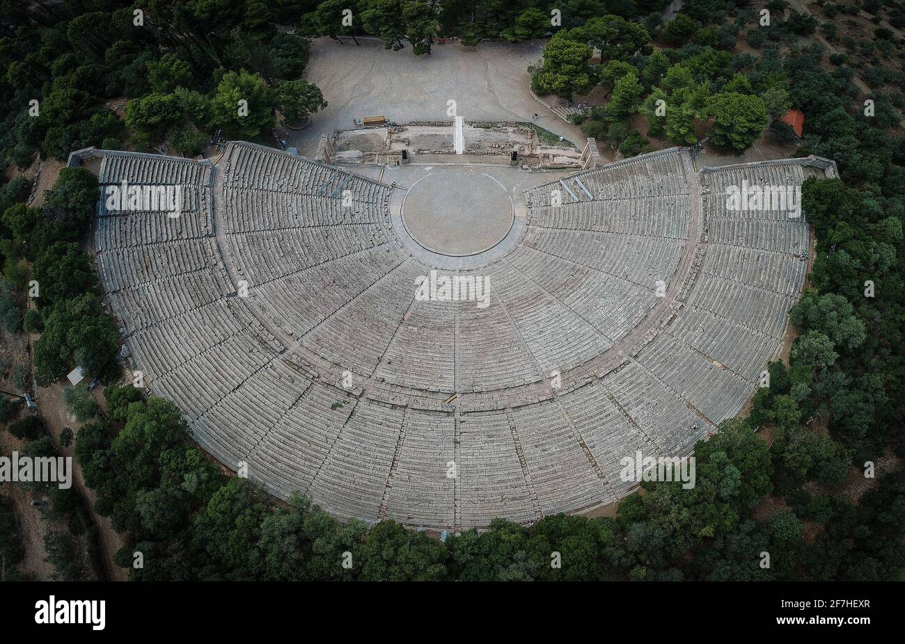 Ancient theatre of epidaurus aerial hi-res stock photography and images ...