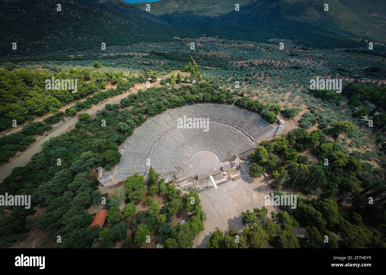 Ancient theatre of epidaurus aerial hi-res stock photography and images ...