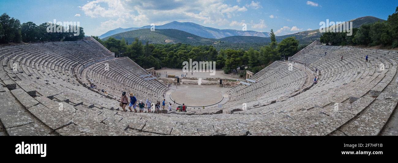 Ancient theatre of epidaurus aerial hi-res stock photography and images ...