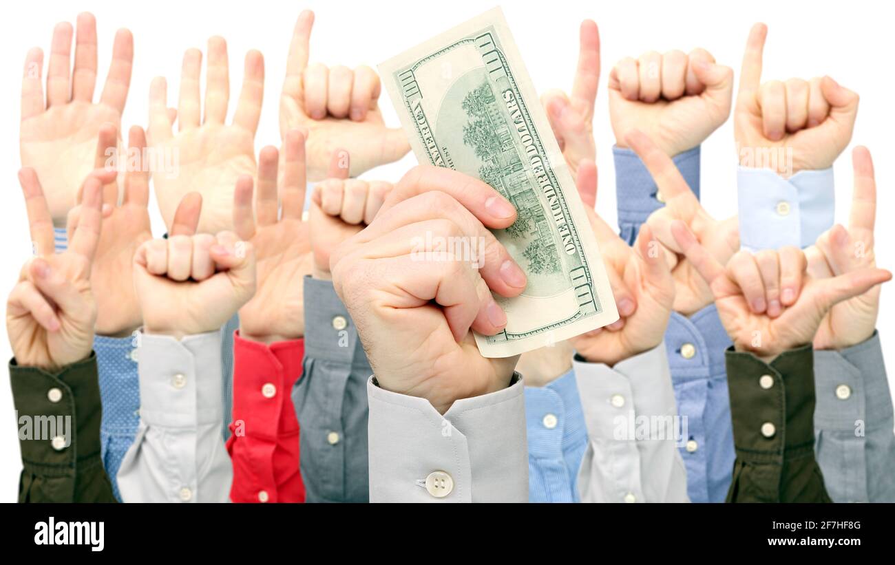 Hand giving money other hands hi-res stock photography and images - Alamy