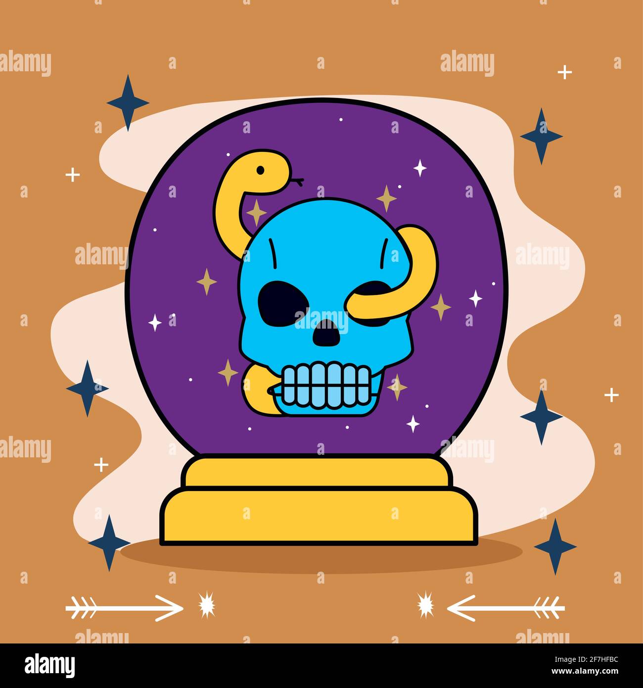 Skull with snake in sphere Stock Vector Image & Art - Alamy