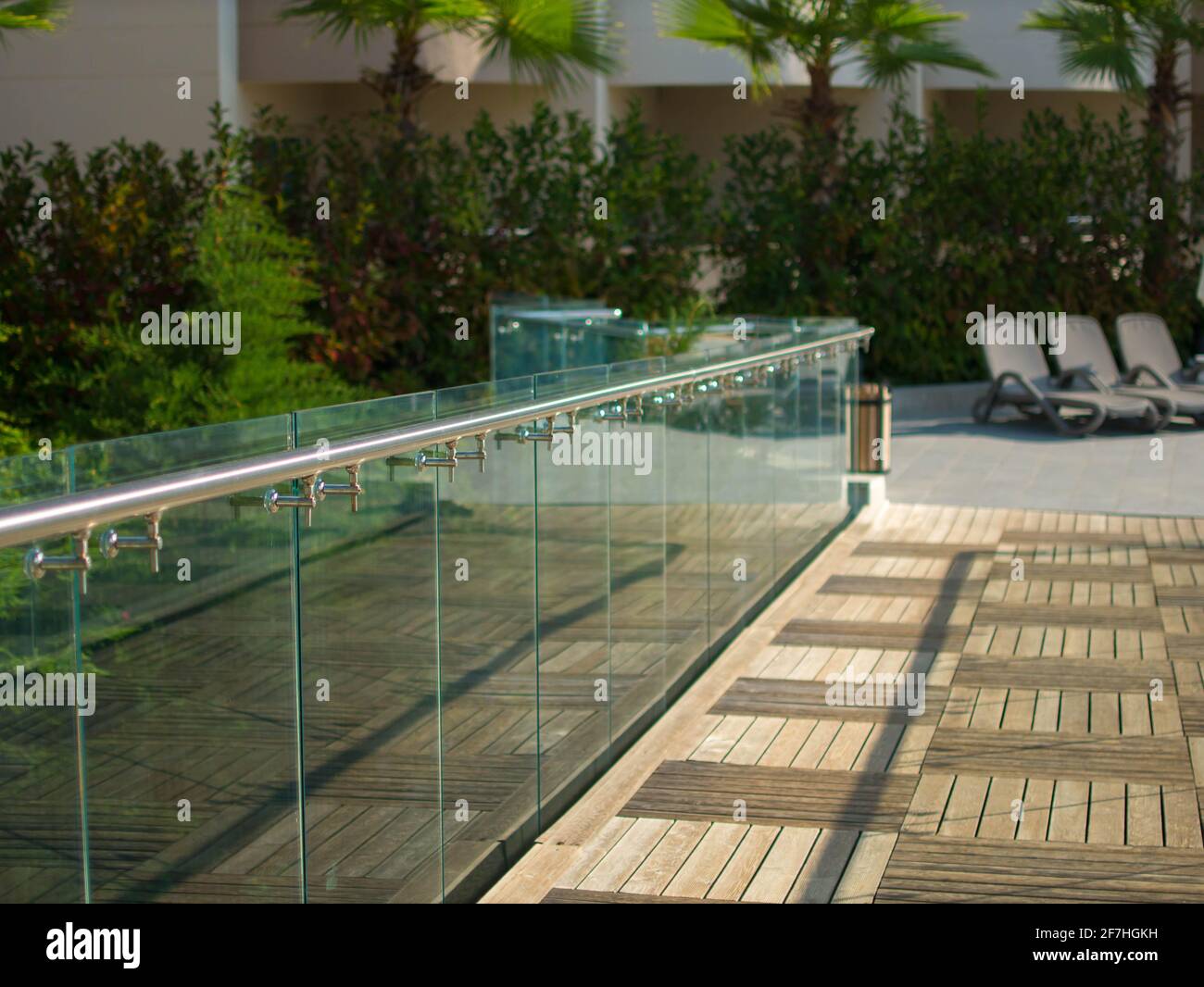 glass bridge in beautiful garden Stock Photo - Alamy