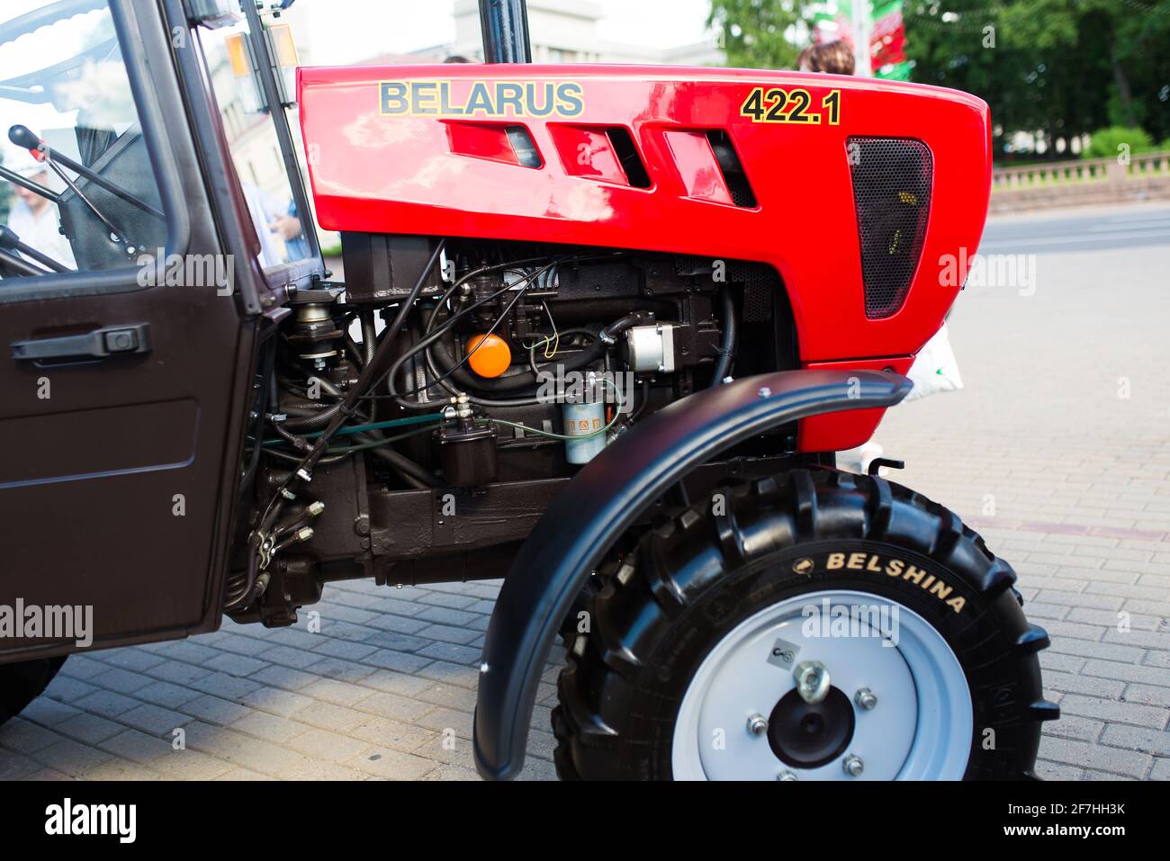 Minsk, Belarus - 07.14.2020. Combines and tractors agricultural ...