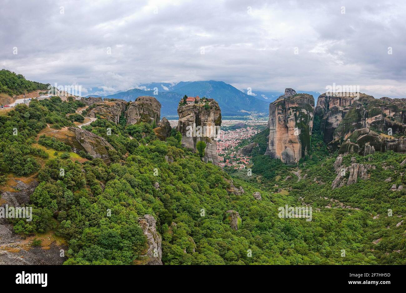 Panorama of Holy Trinity Monastery. Beautiful scenic panoramic view ...