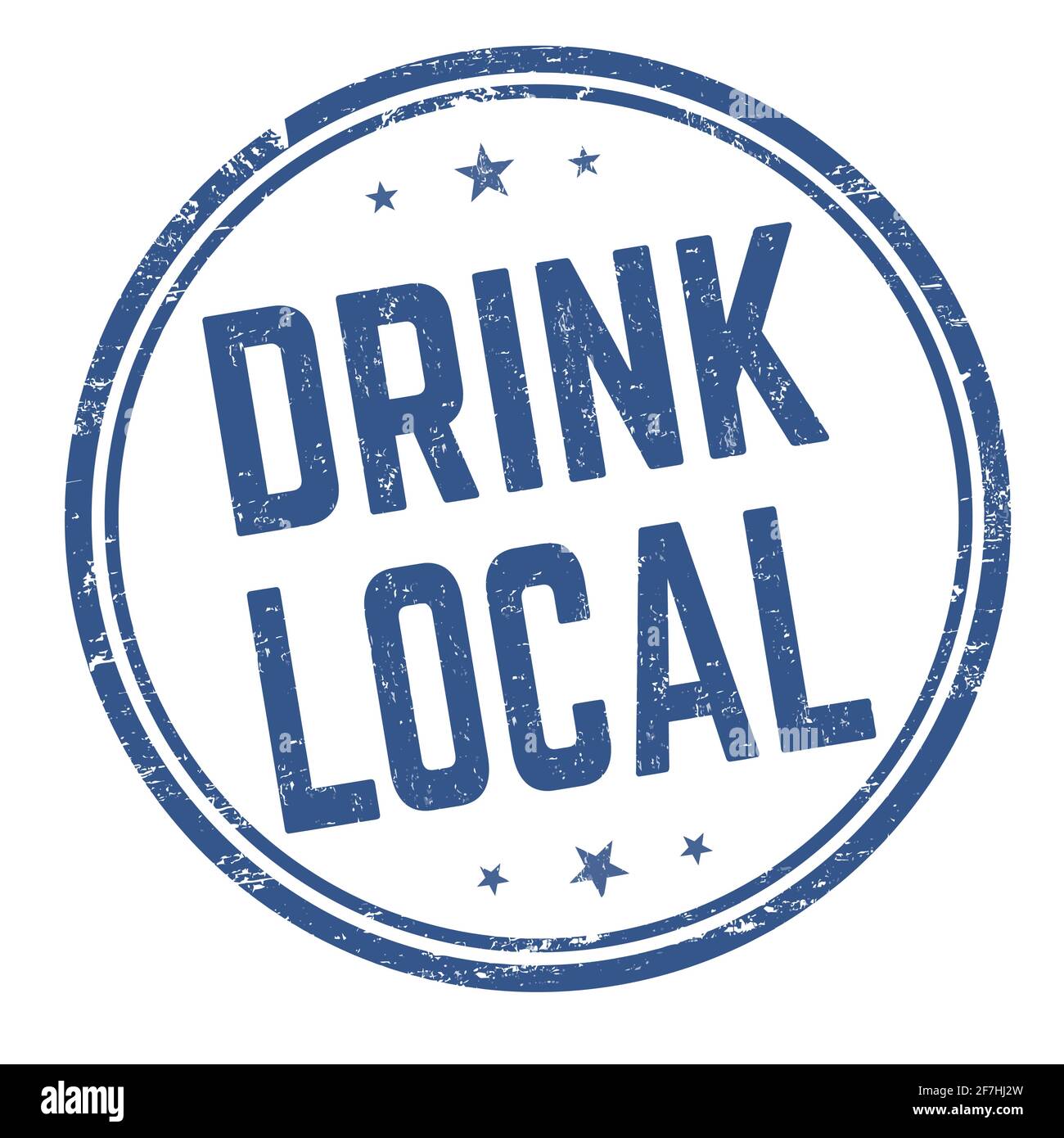 Drink local grunge rubber stamp on white background, vector ...