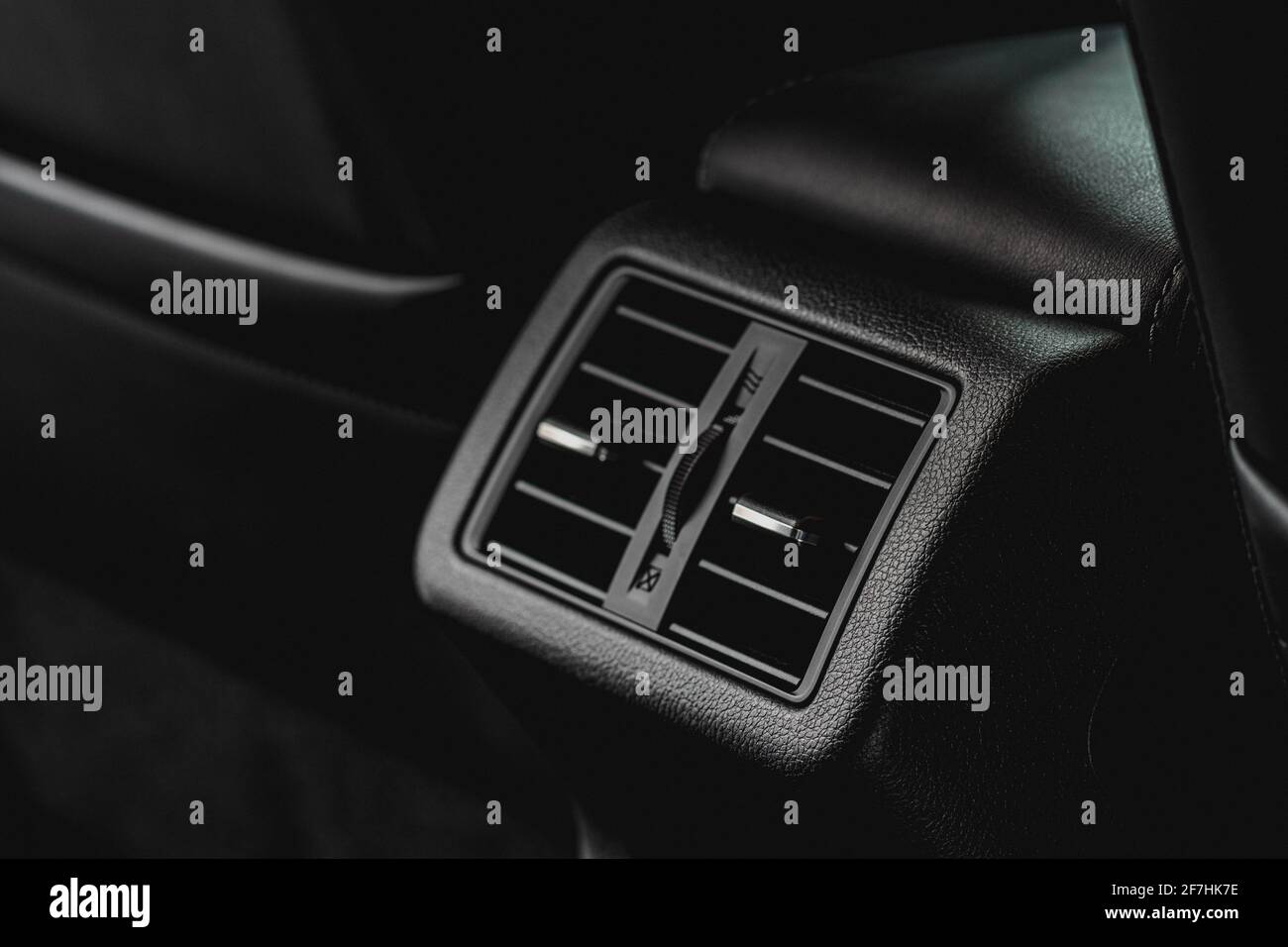 Car air conditioning close up view. The air conditioner flow inside the ...