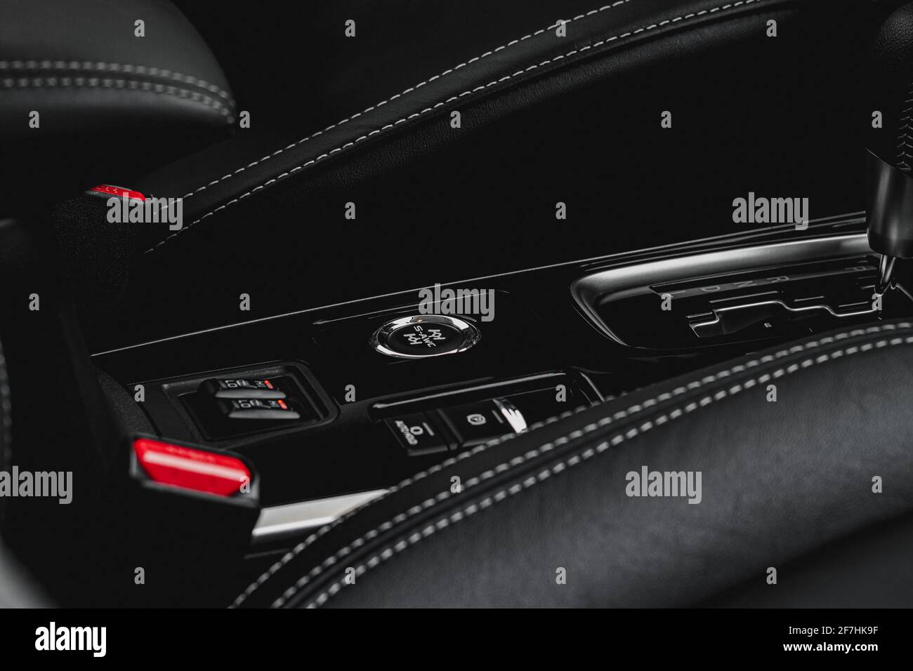 Seat heating and Super All Wheel controller buttons close up view. Car ...