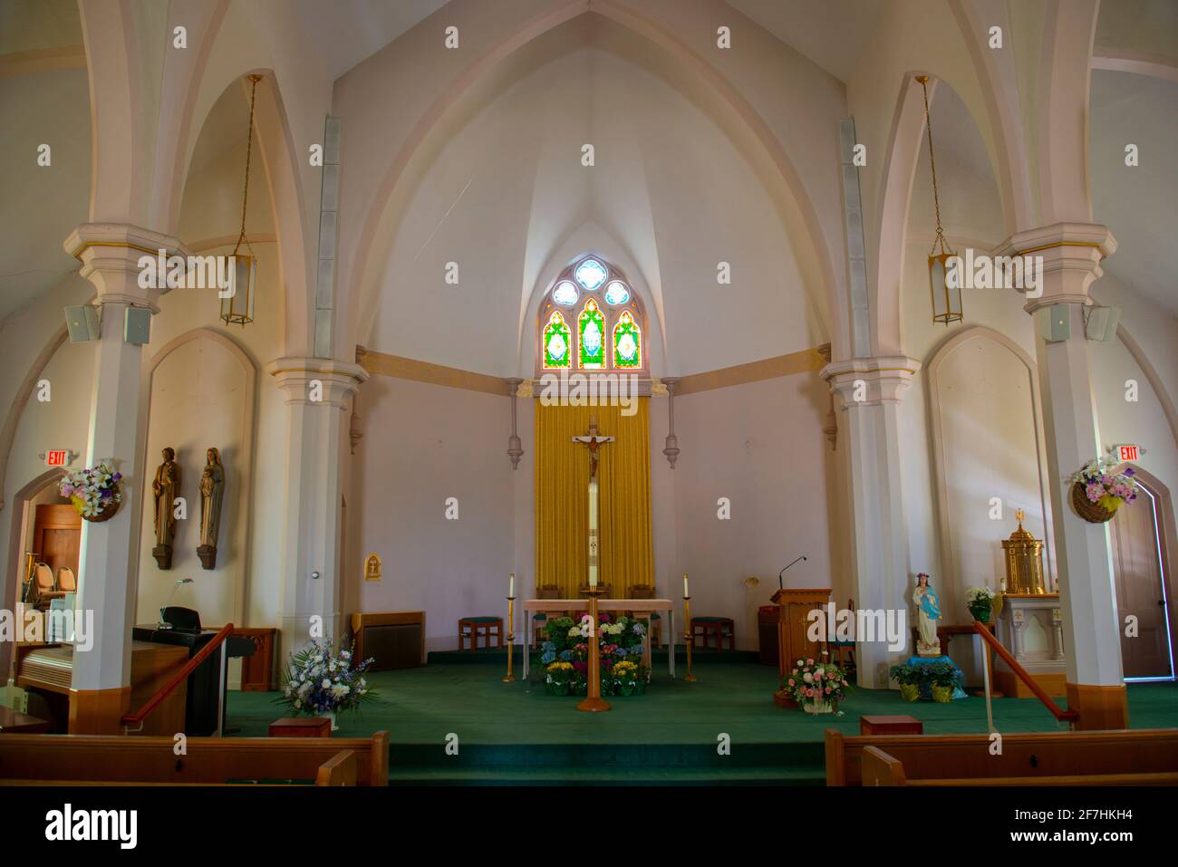 Interior of St. Joseph Parish Church on Village Street in Medway ...