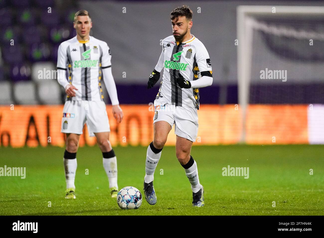 ANTWERPEN, BELGIUM - APRIL 7: Massimo Bruno of Sporting de Charleroi ...