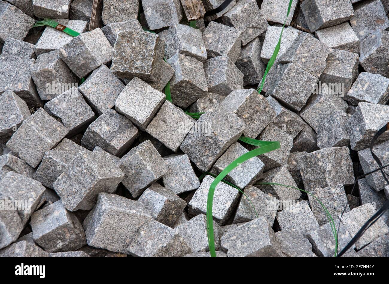 A pile of paving stones for road construction Stock Photo - Alamy