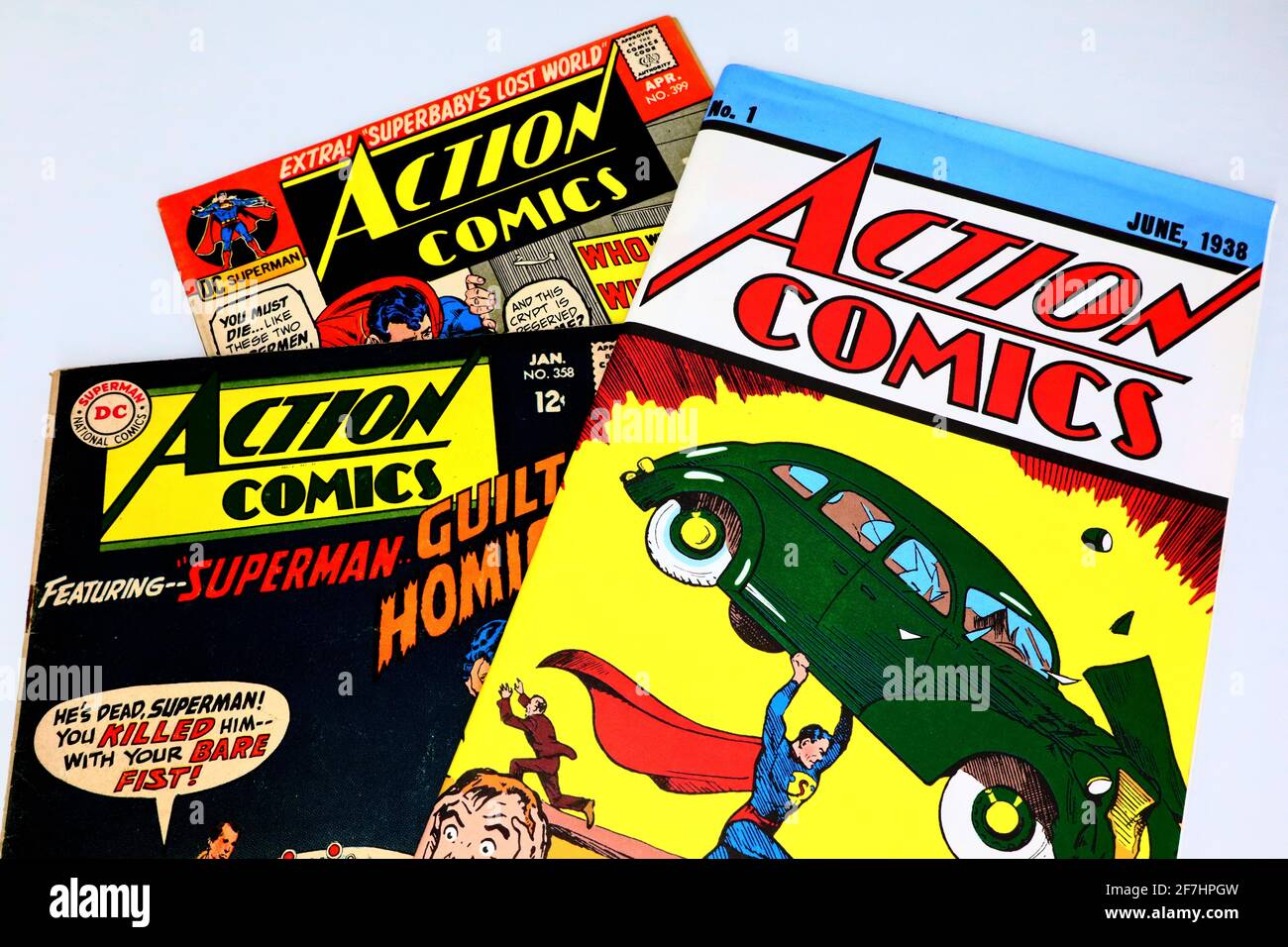 Cover of ACTION COMICS, American Comic book with Superman the first ...