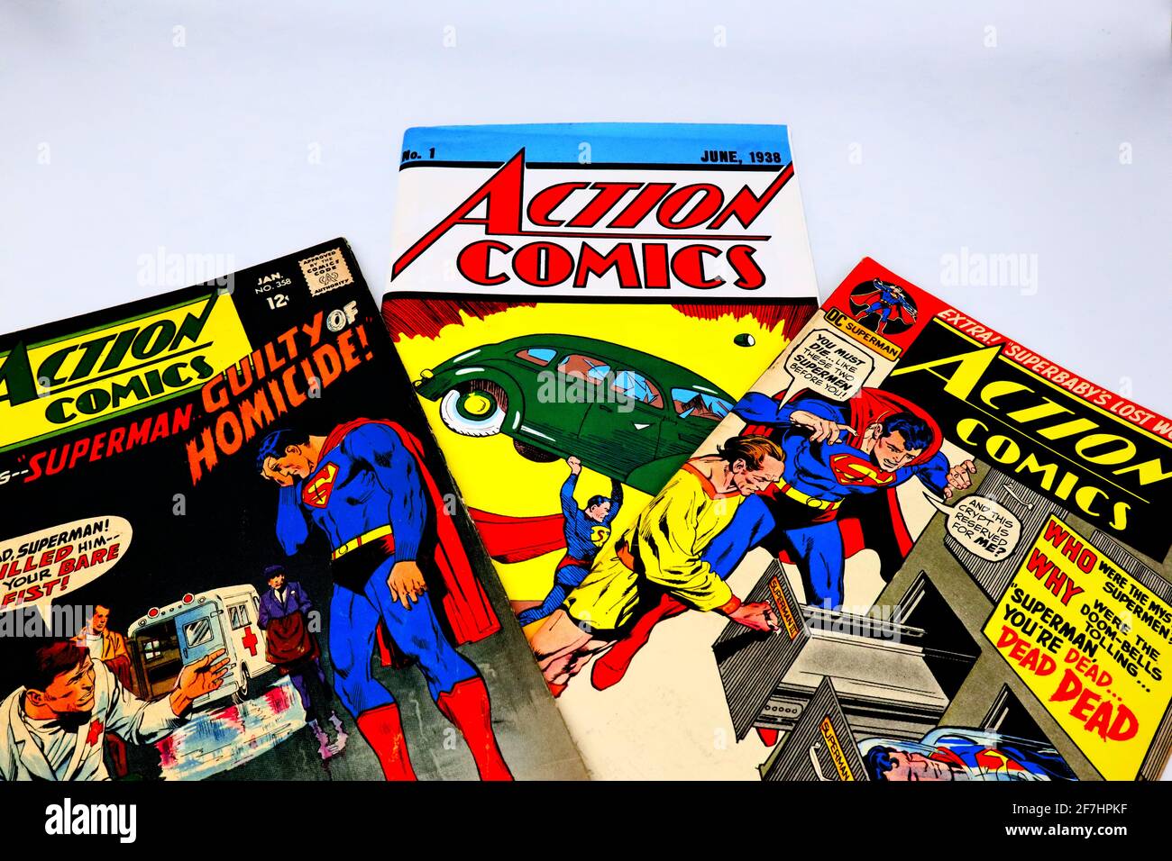 Cover of ACTION COMICS, American Comic book with Superman the first ...