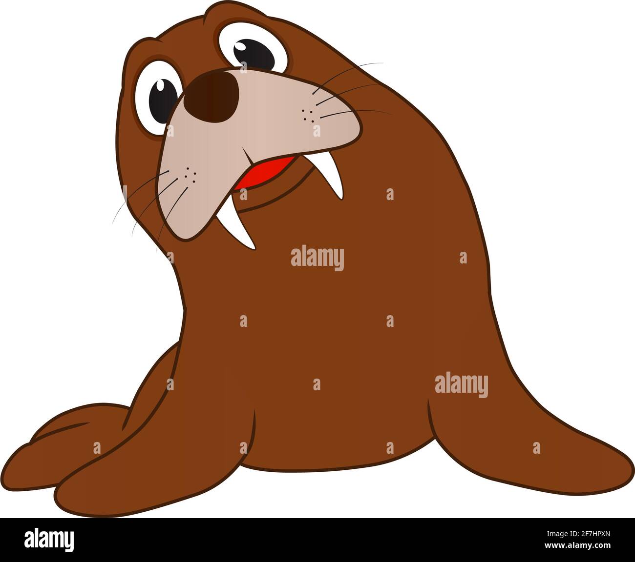Cartoon illustration of a walrus Stock Photo - Alamy