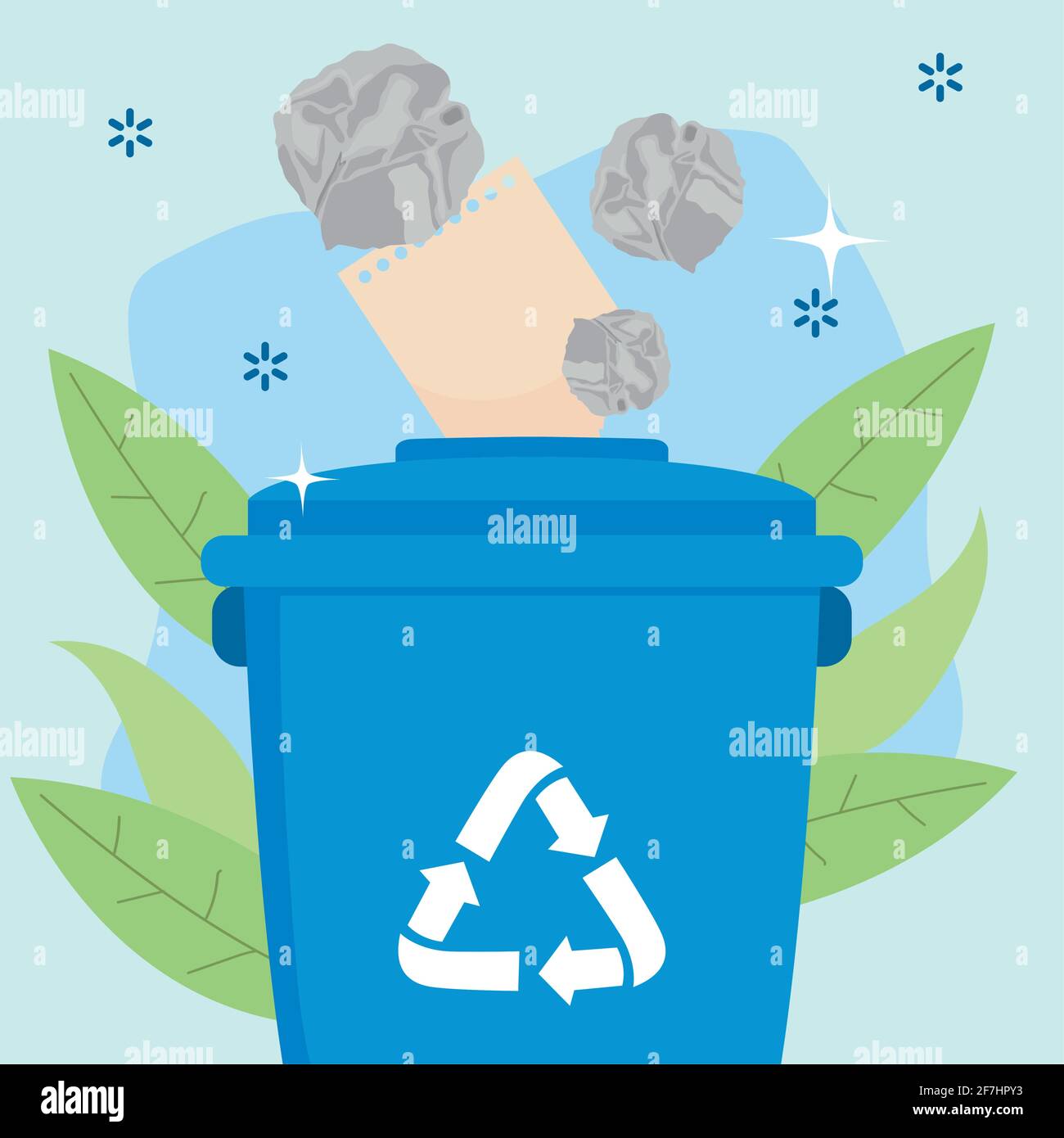 Recycle trash with paper balls Stock Vector Image & Art - Alamy