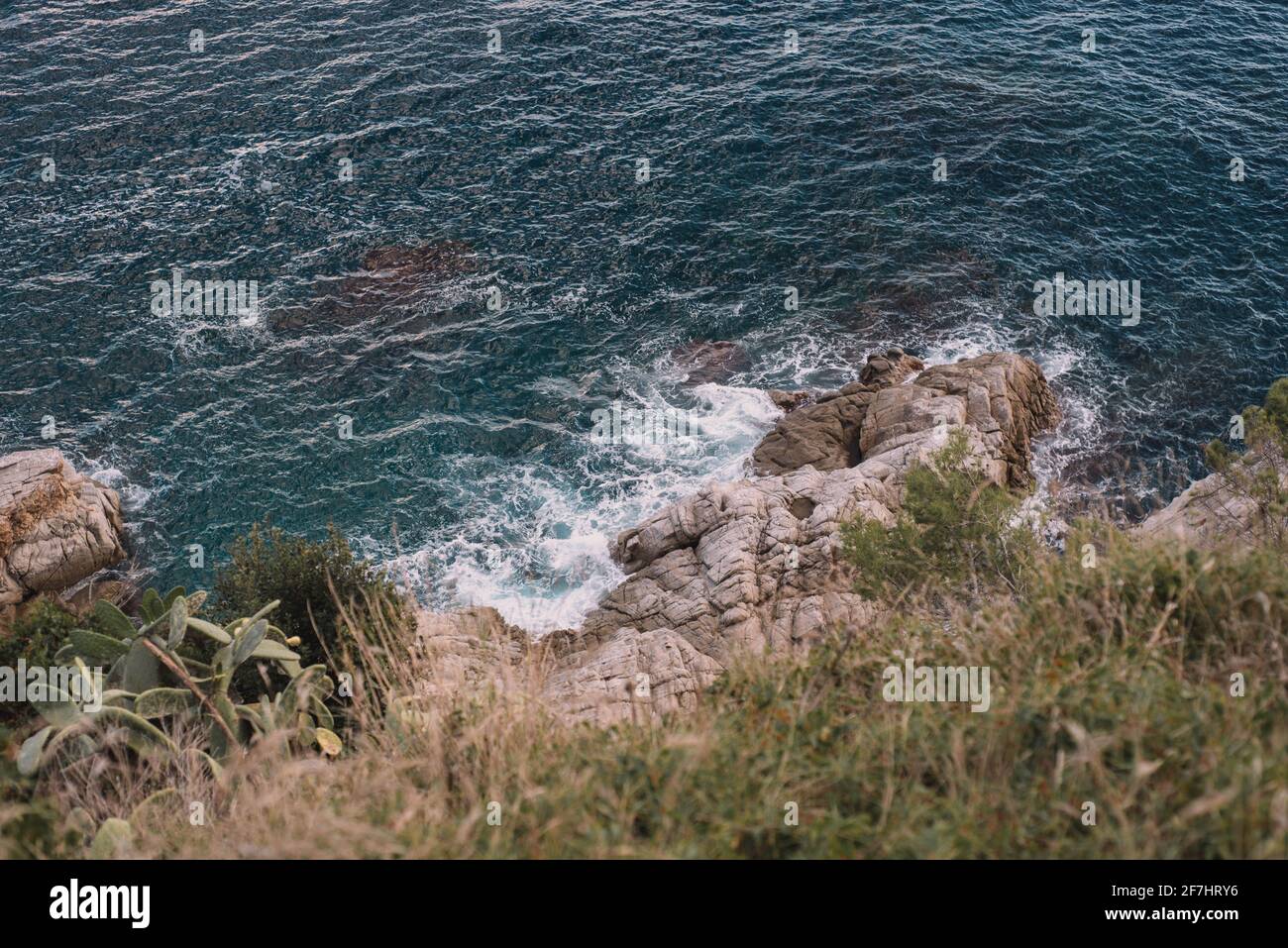 Views of a Mediterranean cliff on the Catalan coast Stock Photo - Alamy