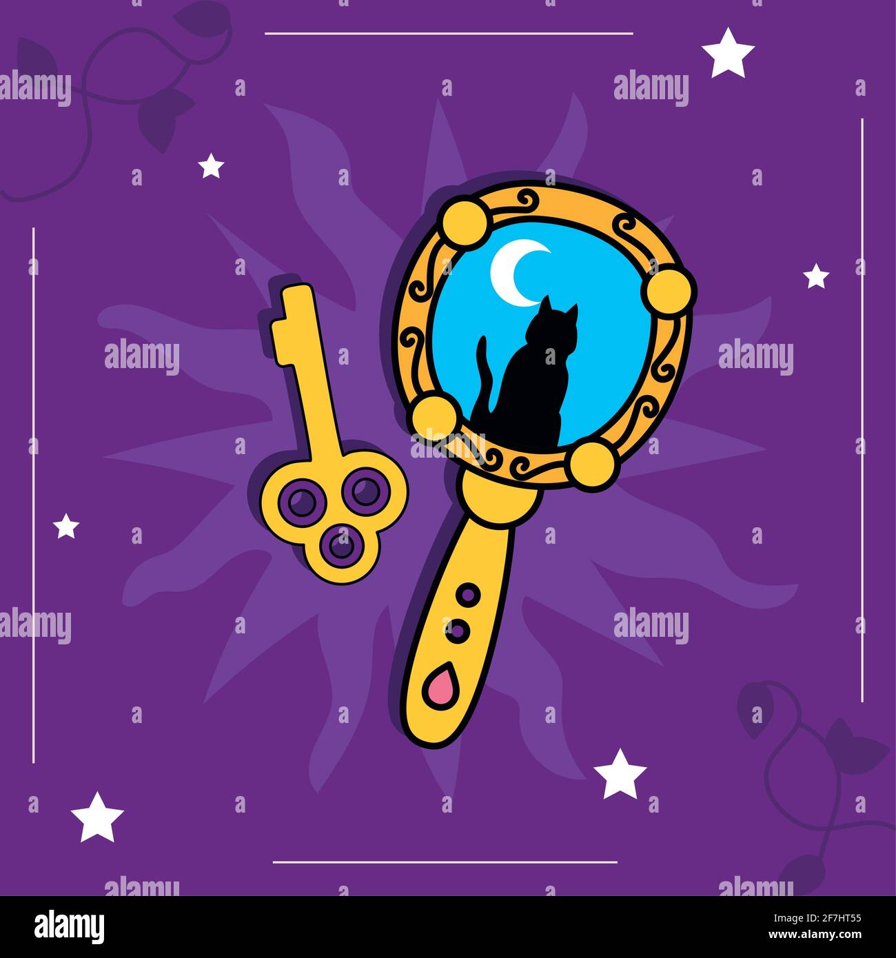 Divination mirror Stock Vector Images - Alamy