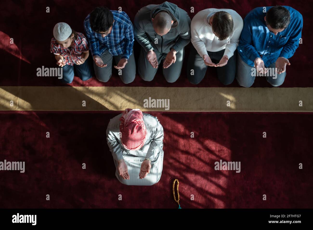 group of muslim people praying namaz in mosque Stock Photo - Alamy