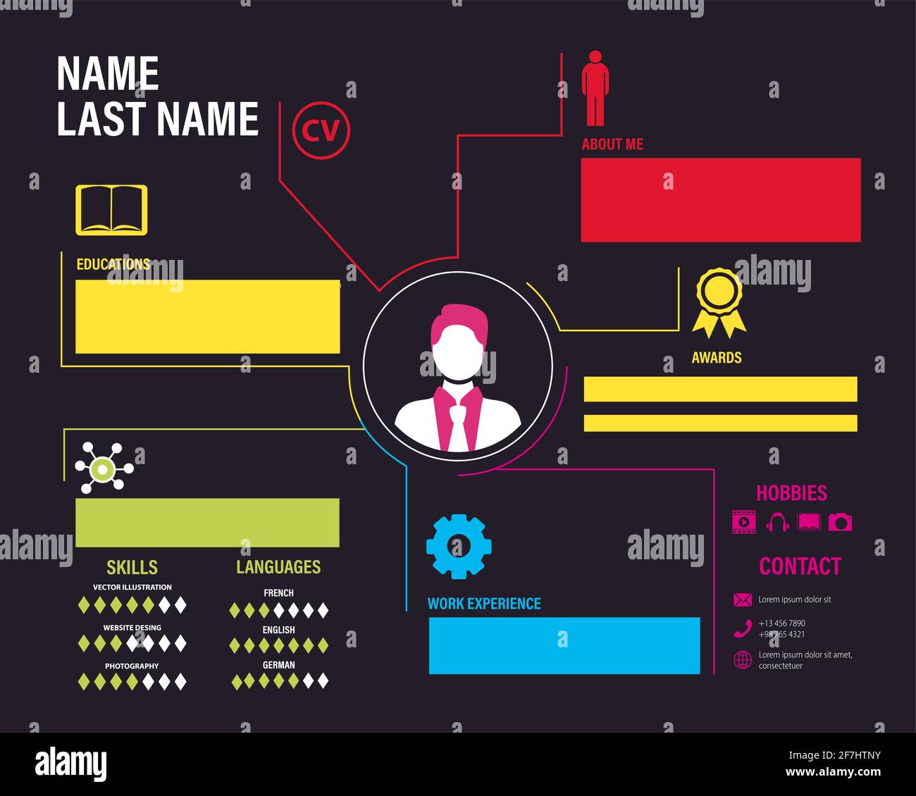 infographic cv and curriculum document Stock Vector Image & Art - Alamy