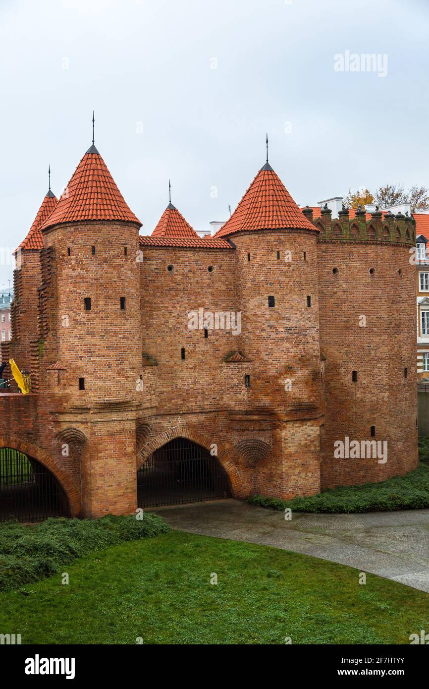 Barbican fortress in Warsaw in a summer day, Poland Stock Photo - Alamy