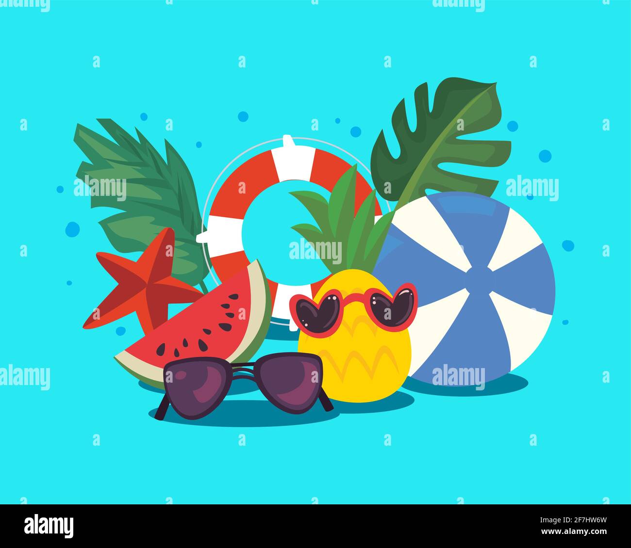 Summer and vacation icon group Stock Vector Image & Art - Alamy